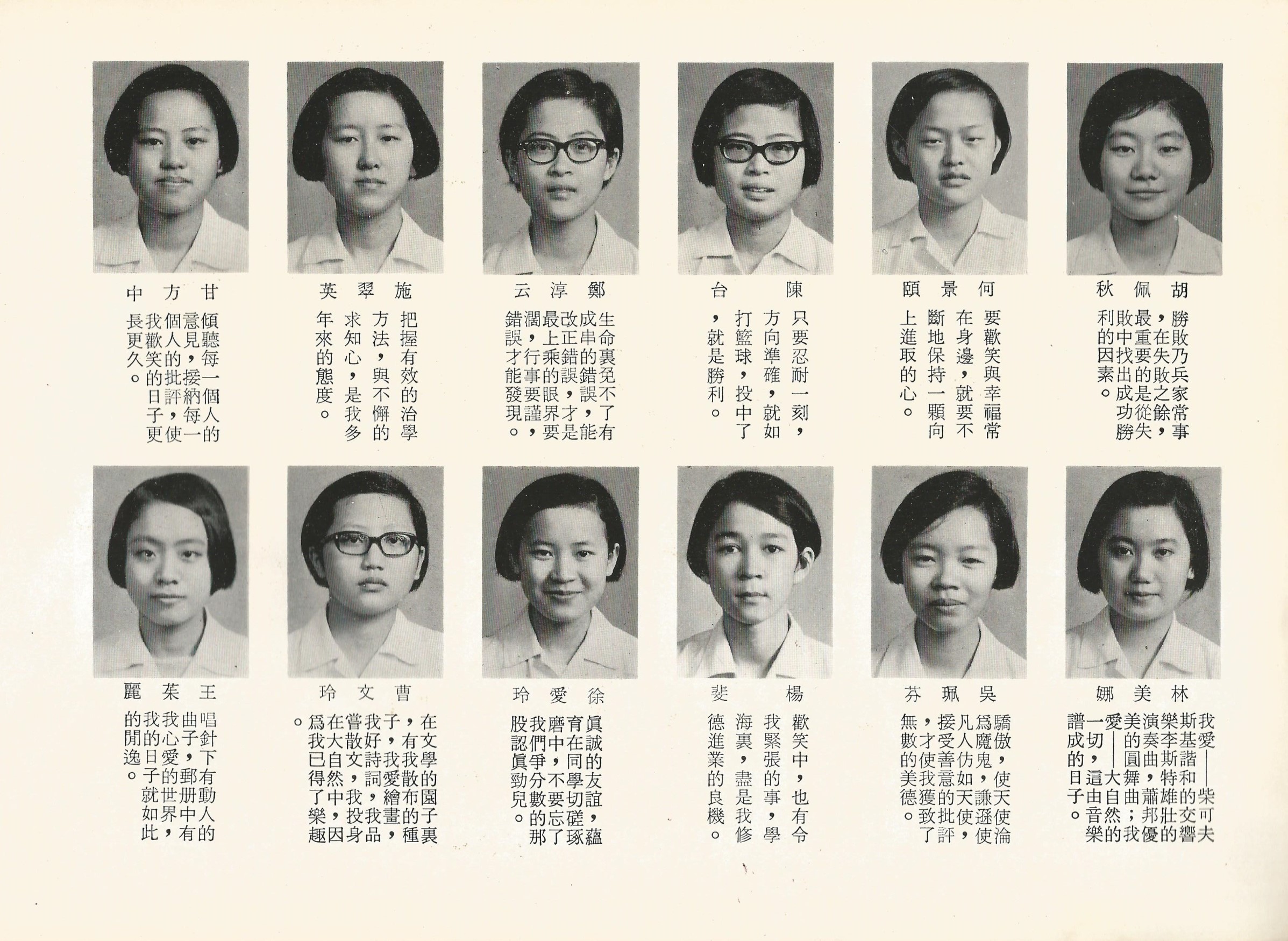 Fu-Hsing Junior High (Class of 1972) Year Book